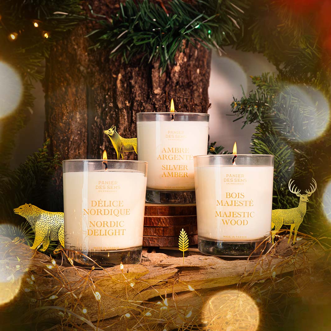 Winter scented candle Majestic Wood 180g Panier des Sens